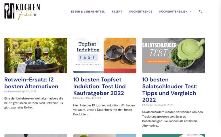 Examples of Food Blogs Sold - Buying & Selling Content Websites 🍓