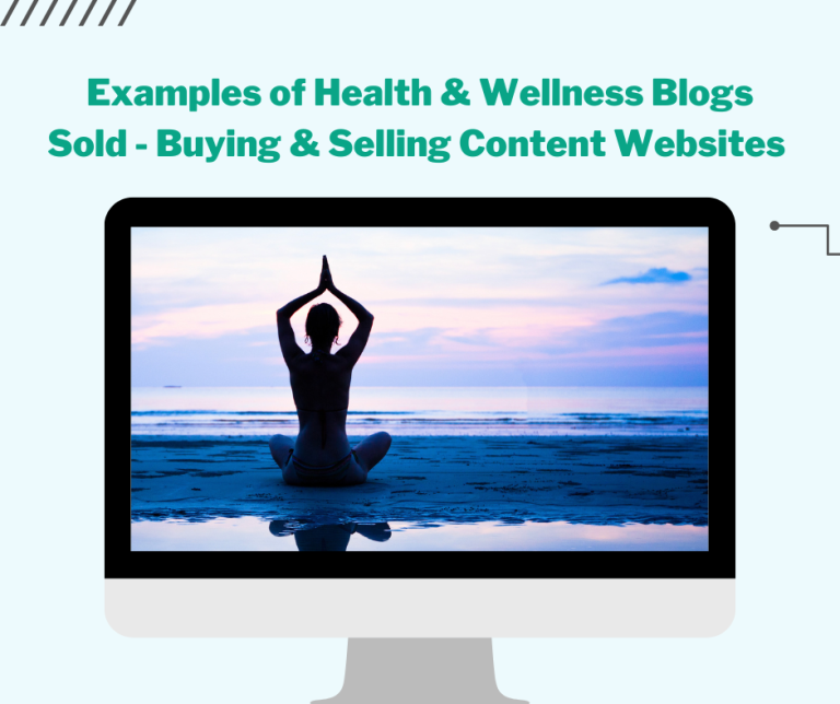 Examples of Health & Wellness Blogs Sold - Buying & Selling Content ...